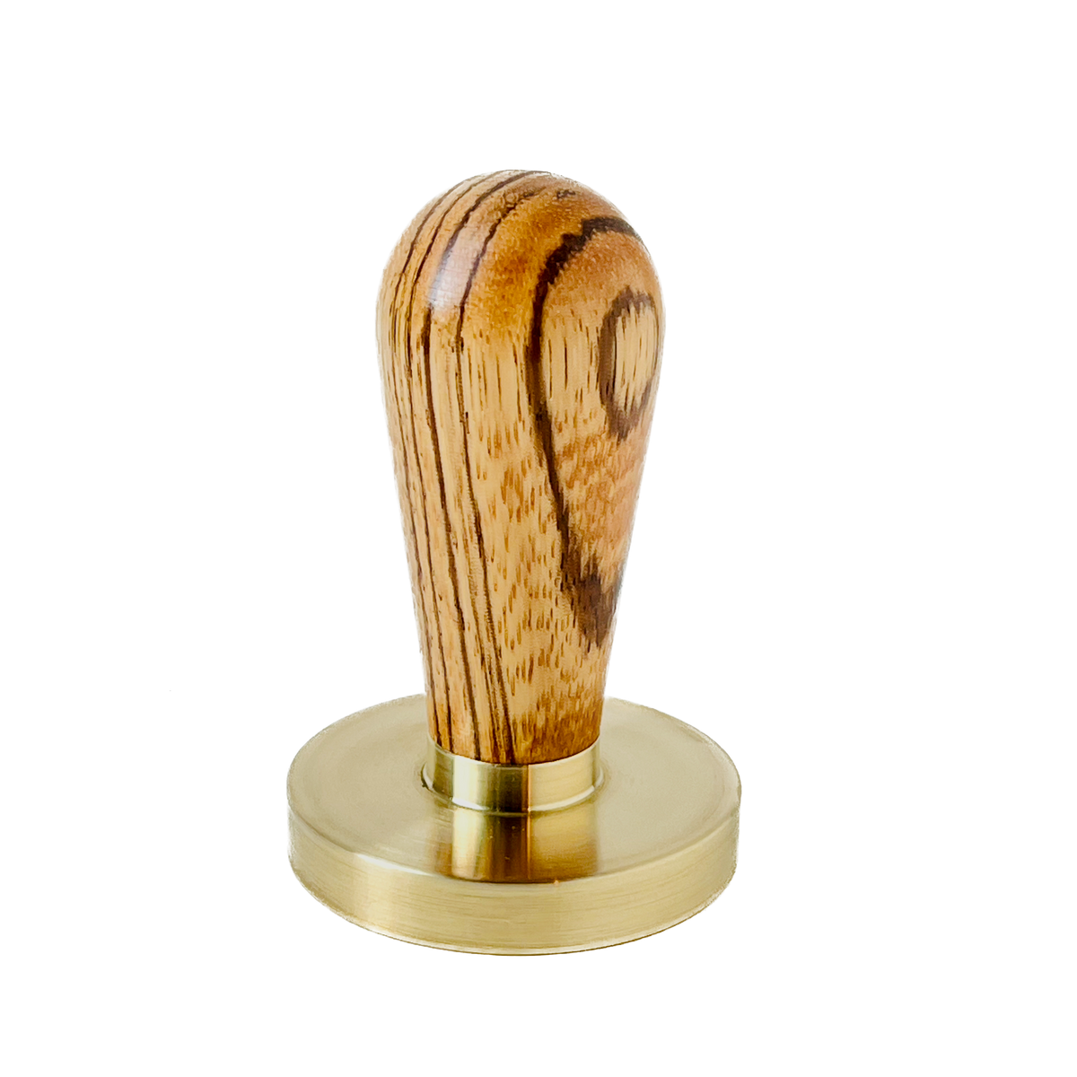 Teardrop Tamper Handle in Zebrawood + 58.4mm Base (LAST ONE) — Reg Barber